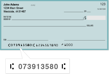 Routing Number | Westside, IA - Carroll, IA - Halbur, IA - Vail, IA ...